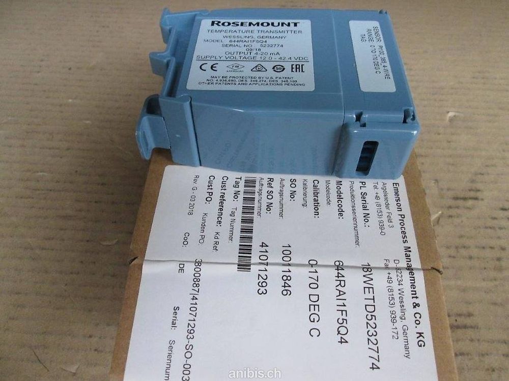 Temperaturtransmitter Rosemount Modell 644R (1397-RH) (Neu und ...