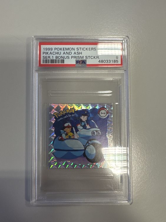 Sticker Pokemon Pikachu Ash 1999 PSA 6 Raro! | Kaufen auf Ricardo