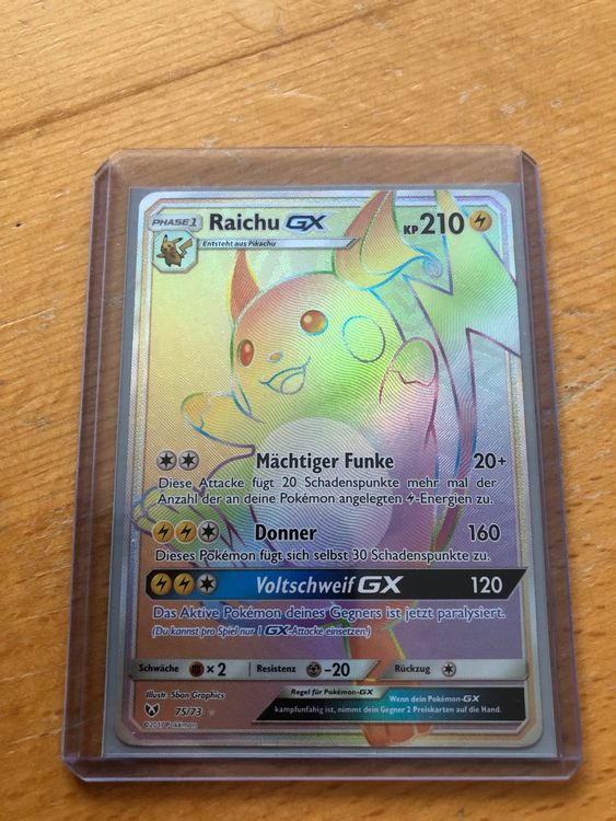 Pokemon Karte Raichu gx Rainbow (Neu (gemäss Beschreibung)) in Worb für ...