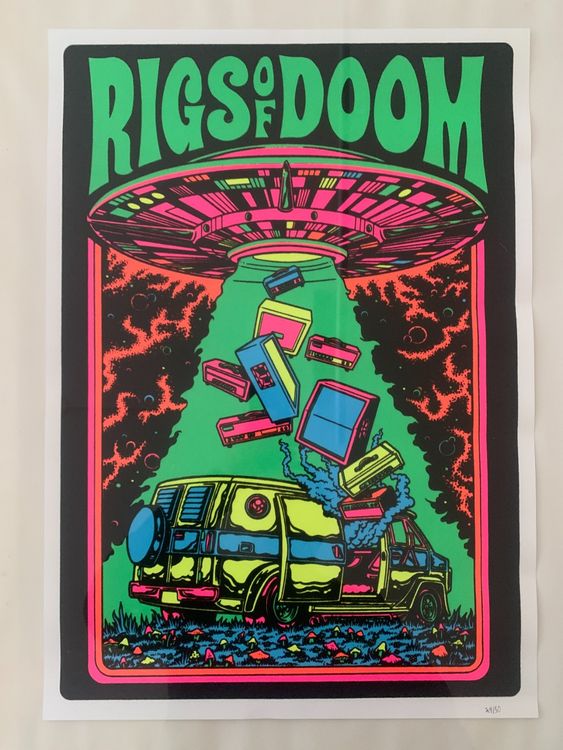 Rigs of Doom Poster, limitiert, Orange, SUNN, Marshall, neu (Neu ...