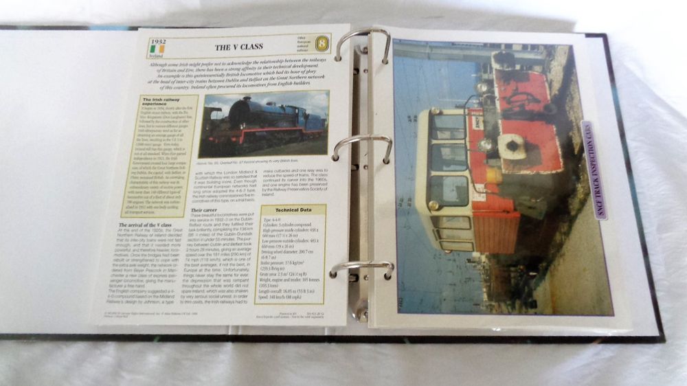 Eisenbahn Sammelkarten mit Ordner /Englisch Legendary Trains (Gebraucht ...