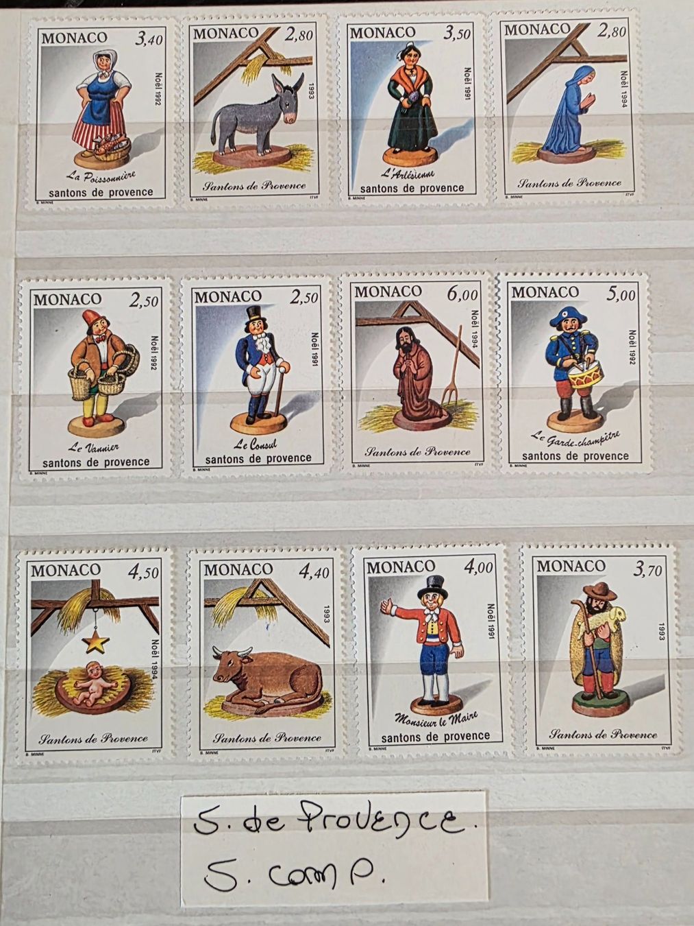 Komplette Serie Santons De Provence "Neu" (Neuf avec emballage d ...