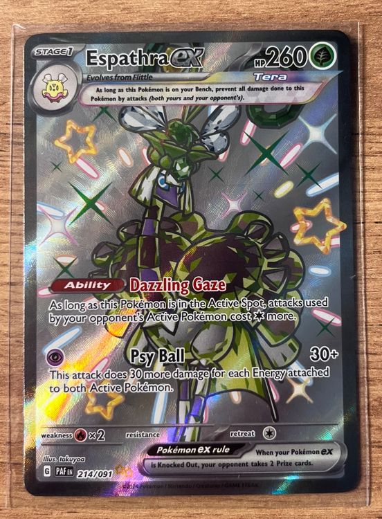 Espathra ex FULL ART Pokemon Paldean Fates PAF 214/91 (Gebraucht) in ...