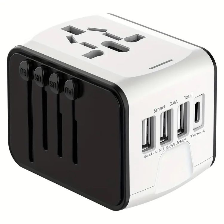 Universal World Travel Adapter Weiss (mit USB Anschlüssen) | Kaufen auf ...