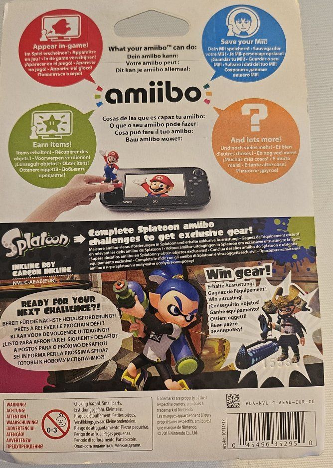 Lot 3 amiibo première édition blister Mario Bowser Inkling B (Gebraucht ...