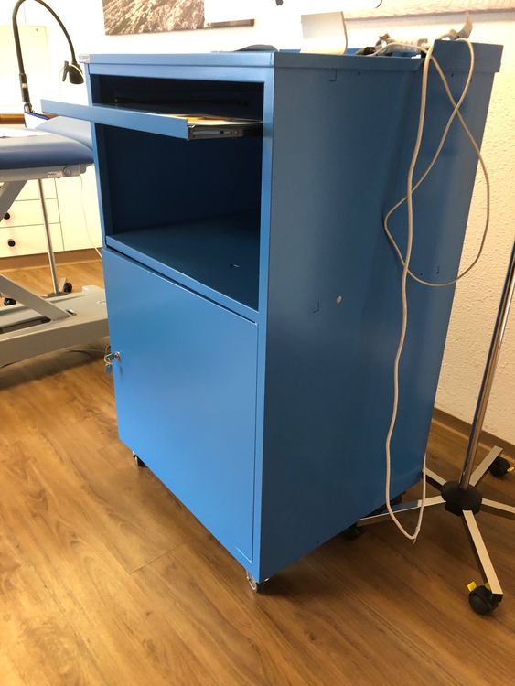 EUROKRAFTbasic PC-Pult, mobil blau. Stehpult metall | Kaufen auf Ricardo