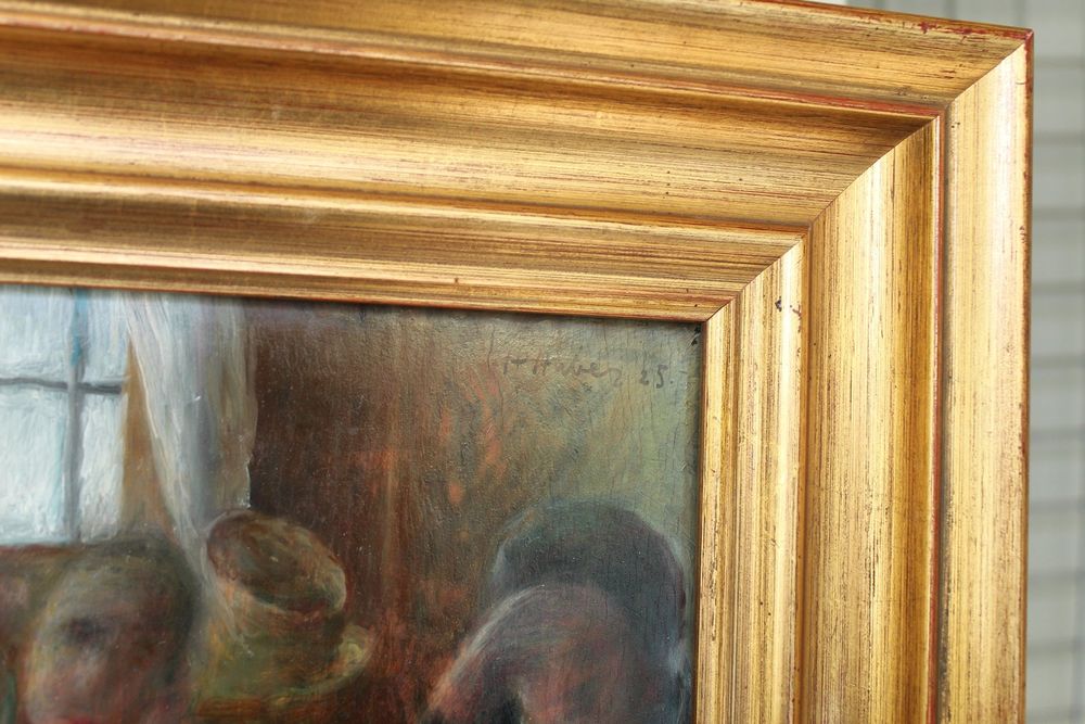 Hermann Huber 1888-1967 Oel Platte signiert + datiert 1925 (Gebraucht ...