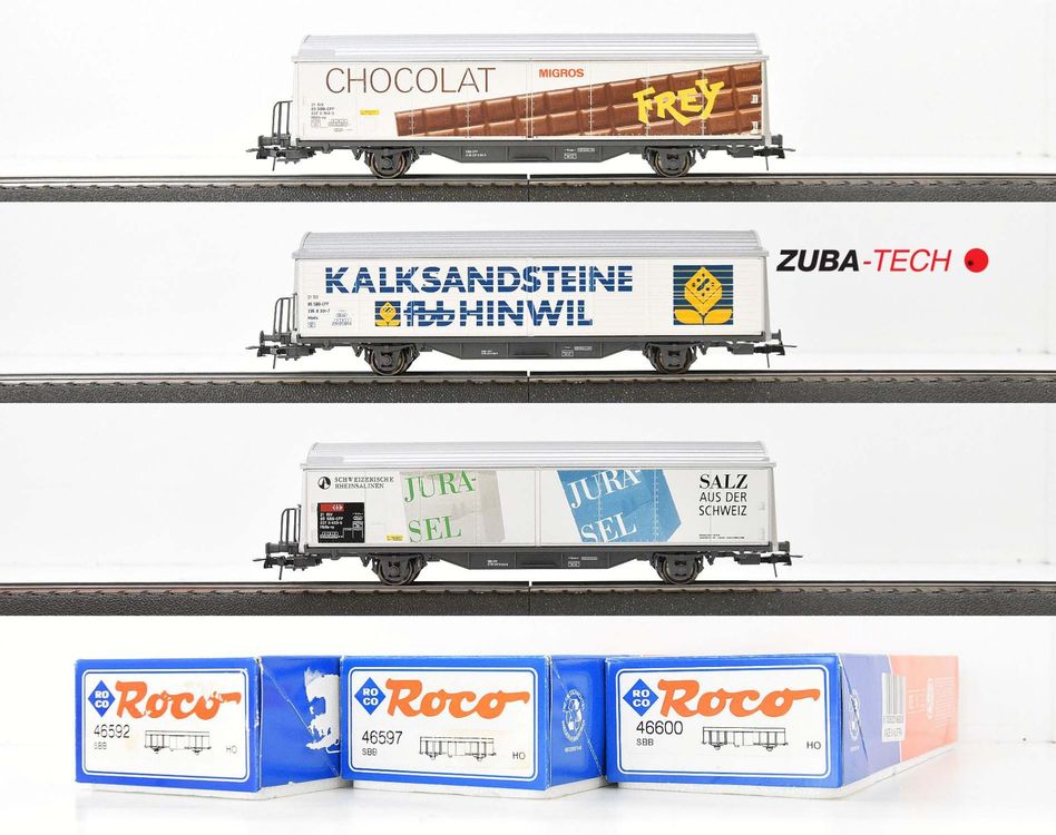 Roco 3x Schiebewandwagen der SBB GS H0 mit OVP (Gebraucht) in St. Gallen für CHF 52 – mit ...