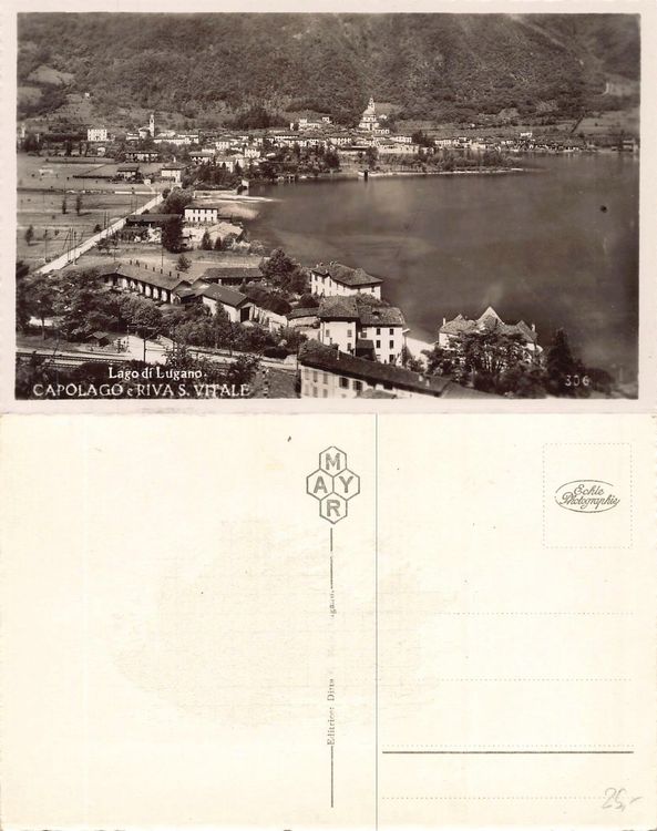Capolago e Riva San Vitale Lago di Lugano non viaggiata | Kaufen auf ...