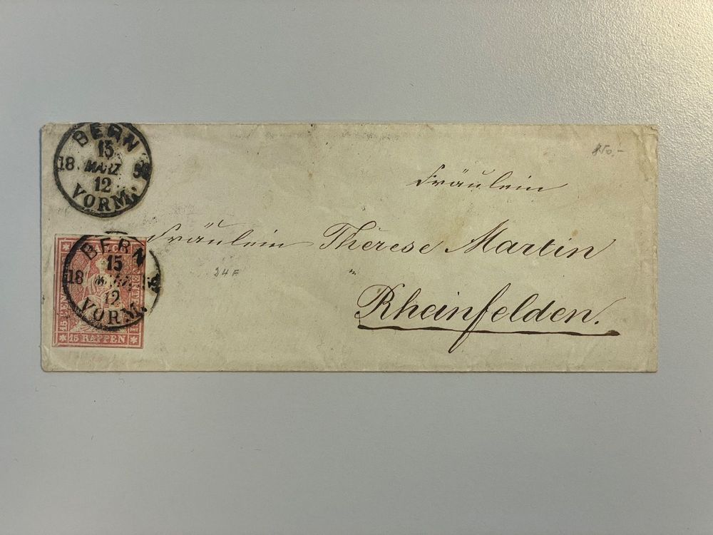 1856 Strubel 24F auf versiegeltem Brief Stempel BERN | Kaufen auf Ricardo