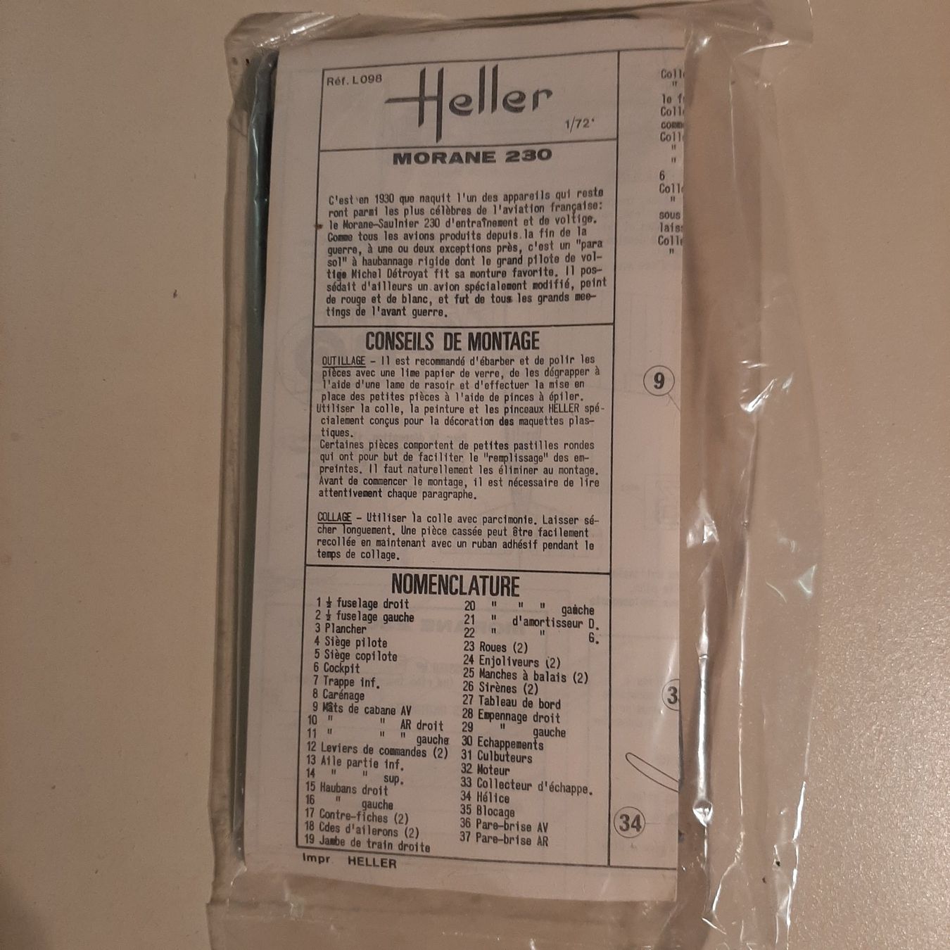 3701 ... Morane-Saulnier M.S. 230 ... Heller L 098 (Neu (gemäss ...