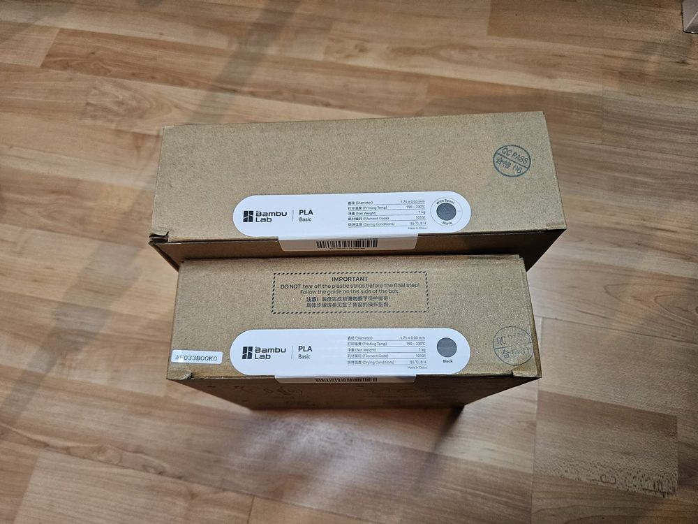 Bambu Lab PLA Basic Black (1kg mit Spuhle + 1kg Refill) (Neu und ...