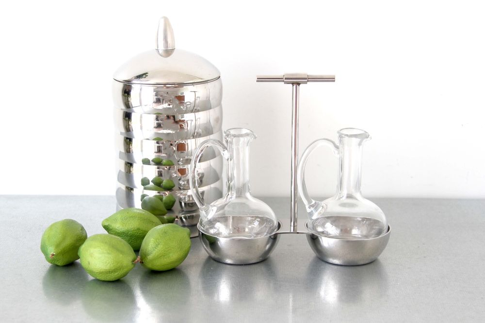 Officina Alessi - Öl & Essig Menage Entwurf Ch. Dresser 1880 (Gebraucht ...