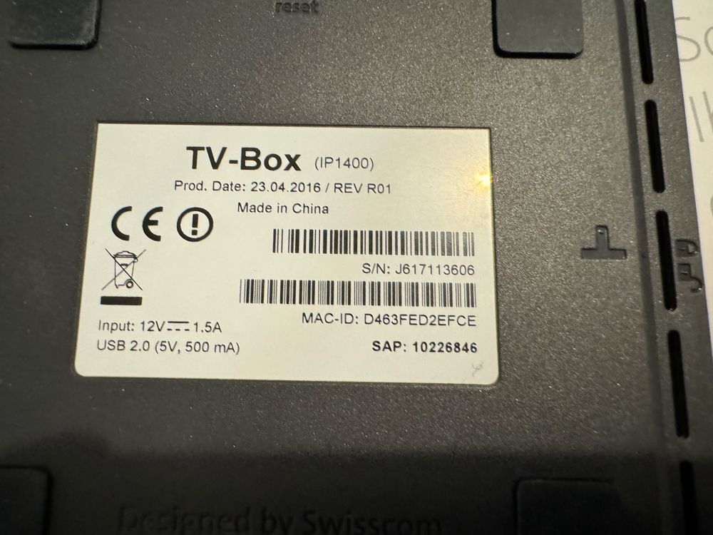 Swisscom TV - Box UHD (Neu und originalverpackt) in Knutwil für CHF 1 ...