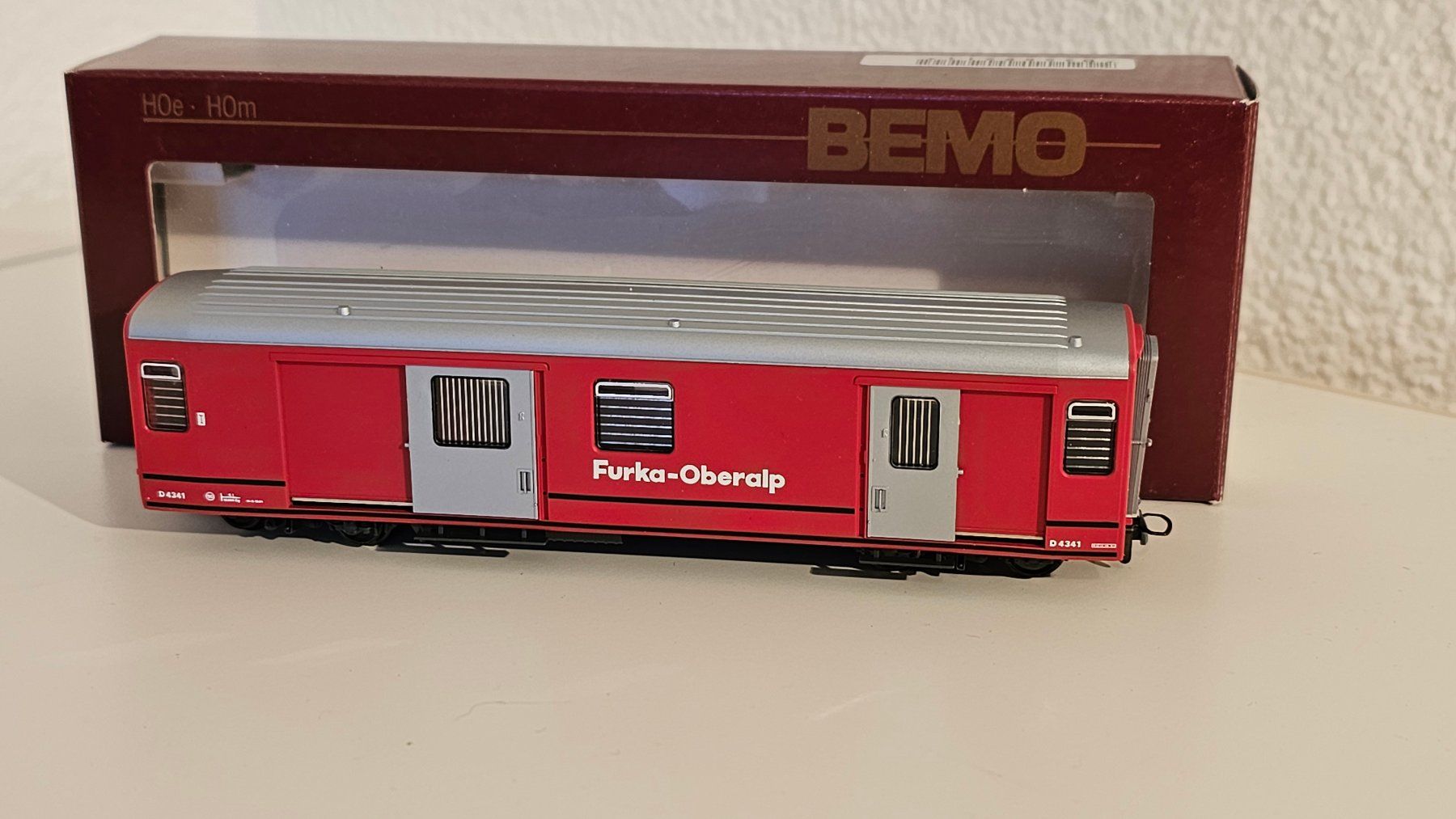 BEMO 3269 211 - FO D 4341 Gepäckwagen rot (Gebraucht) in Matten b ...