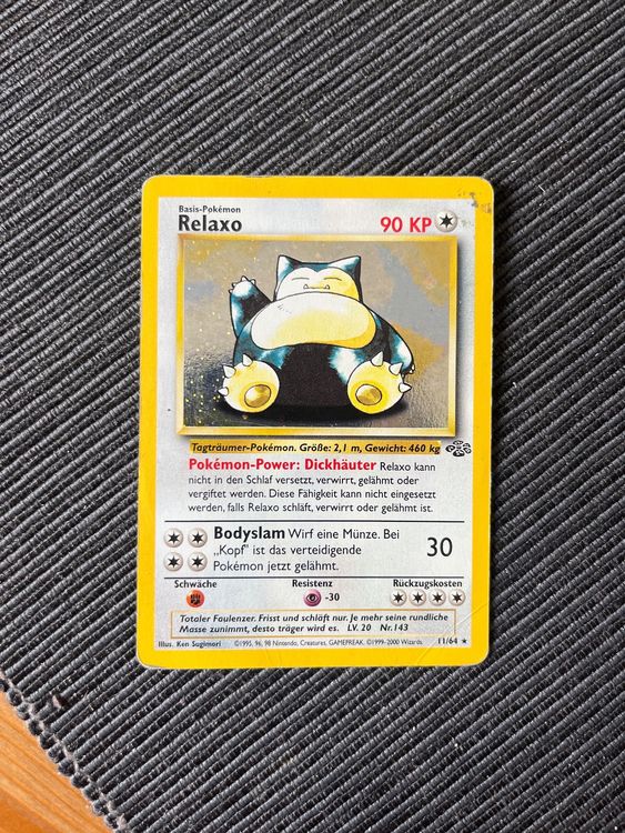 Pokemon Relaxo holo Dschungel Jungle (Gebraucht) in Wabern für CHF 11 ...
