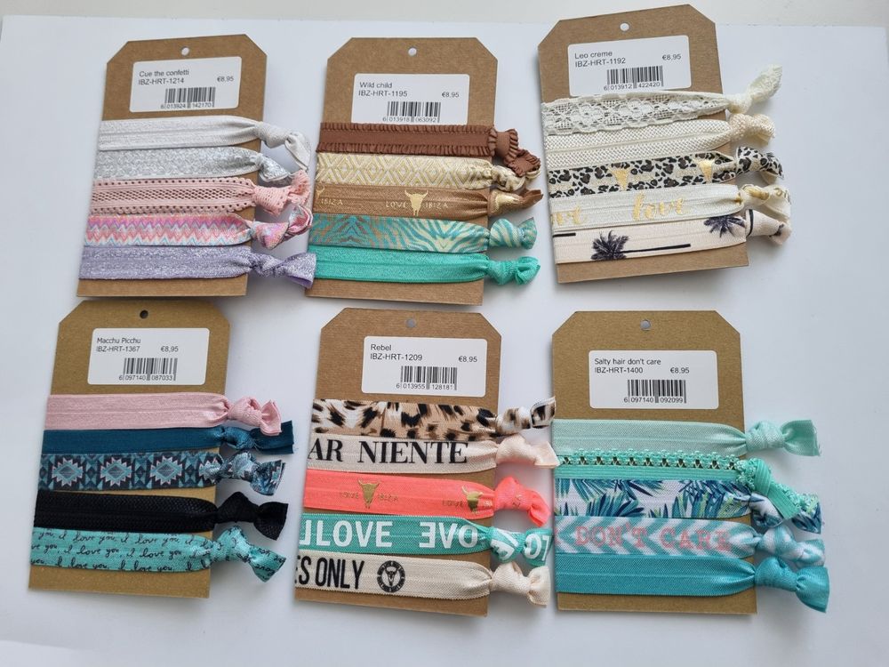 6 Blister / 30 Stück Armbänder / Haargummis OVP Konvolut (Neu und ...