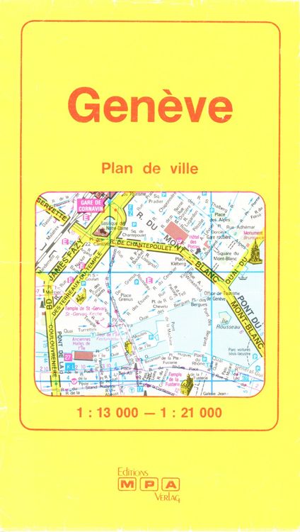 Plan de ville Genève 1:13'000 - 1:21'0004 (D'occasion) à Zollikofen ...