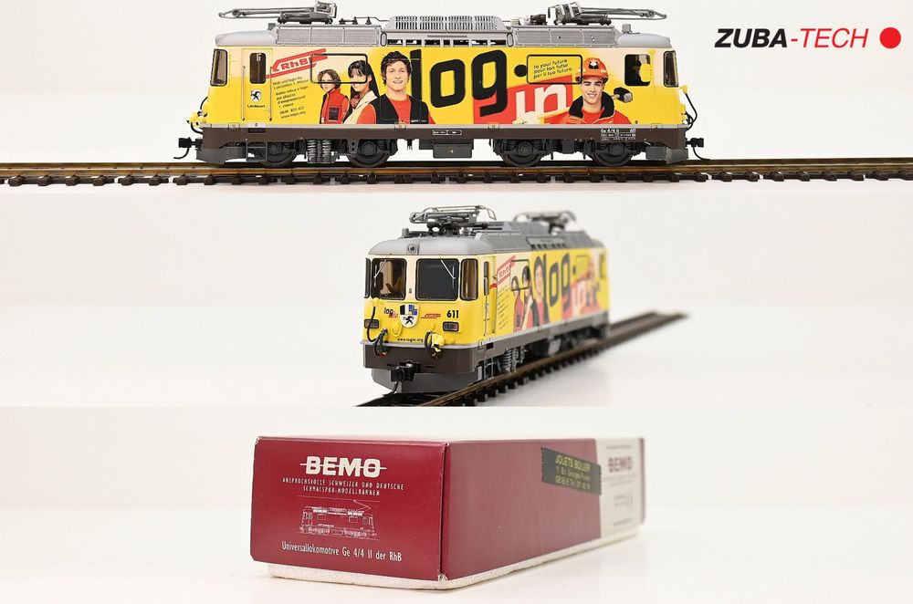 Bemo 1258.101 E-Lok Ge 4/4 II "Login" RhB H0m Analog OVP (Gebraucht) in ...