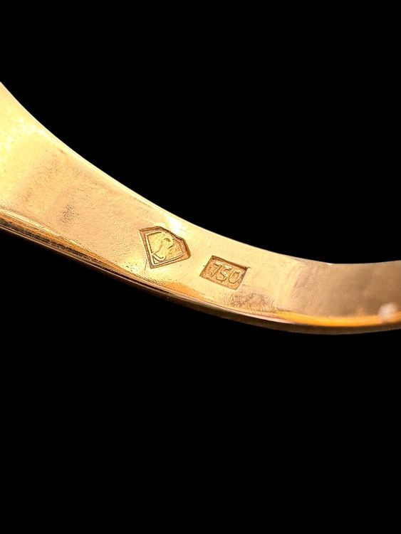 Pink Saphir 1.2c Diamanten 0.3c Ring 18k RG Grösse 59 *S1691 (Gebraucht ...