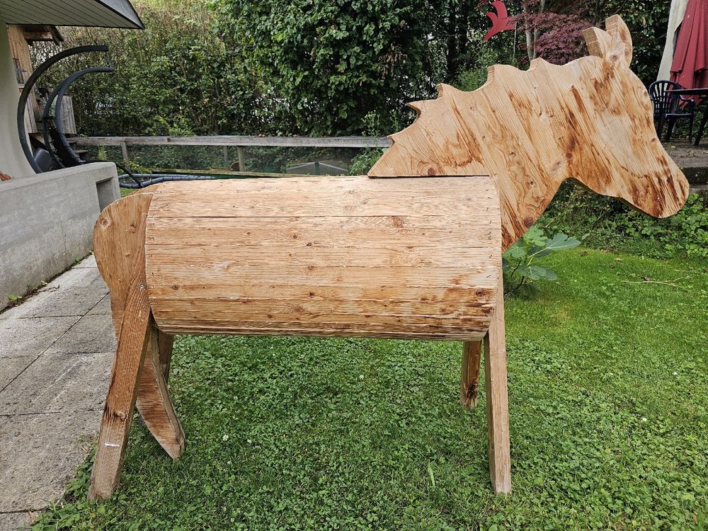 Spannende Holzpferd Garten Gebraucht Bild