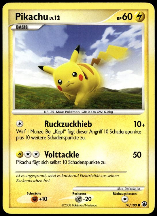 Pikachu 70/100 Pokémon Majestic Dawn | Kaufen auf Ricardo