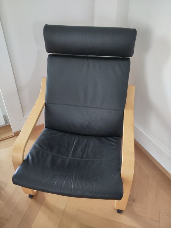 Ikea Sessel Leder Schwarz