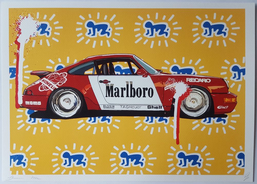 Death NYC Ltd Ed Graffiti Druck "Marlboro 911 Keith Haring" (Neu ...