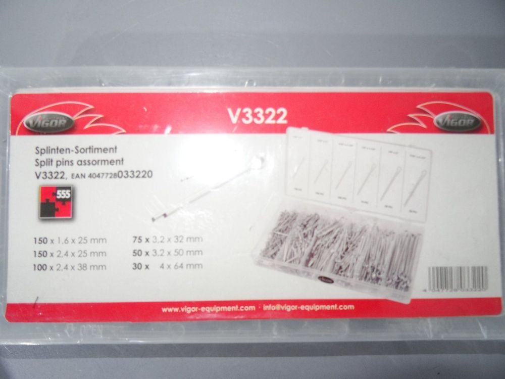Splinten-Sortiment 555-teilig von Vigor / V3322 | Kaufen auf Ricardo