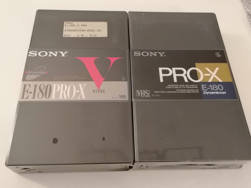 SONY Pro-X E180 VHS Kassetten - 2Stk. (Neu und originalverpackt) in ...