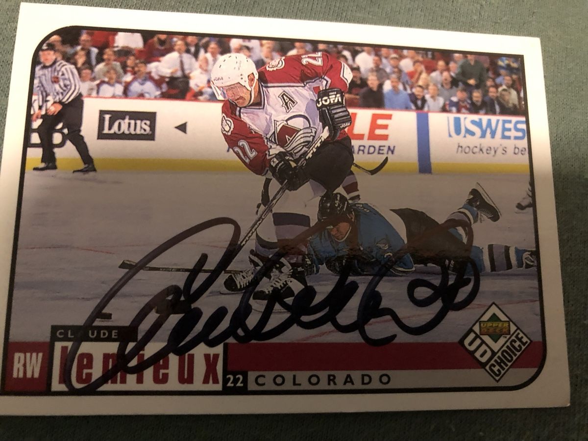 Claude Lemieux EVZ NHL Hockey Card signiert (D'occasion) à Meierskappel ...