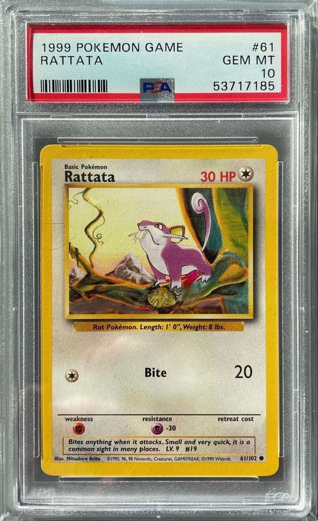PSA 10 RATTATA Base Set Pokemon (Neu (gemäss Beschreibung)) in Zürich ...