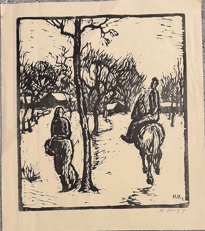 Heinrich Herzig (1887-1964) Holzschnitt handsigniert | Kaufen auf Ricardo