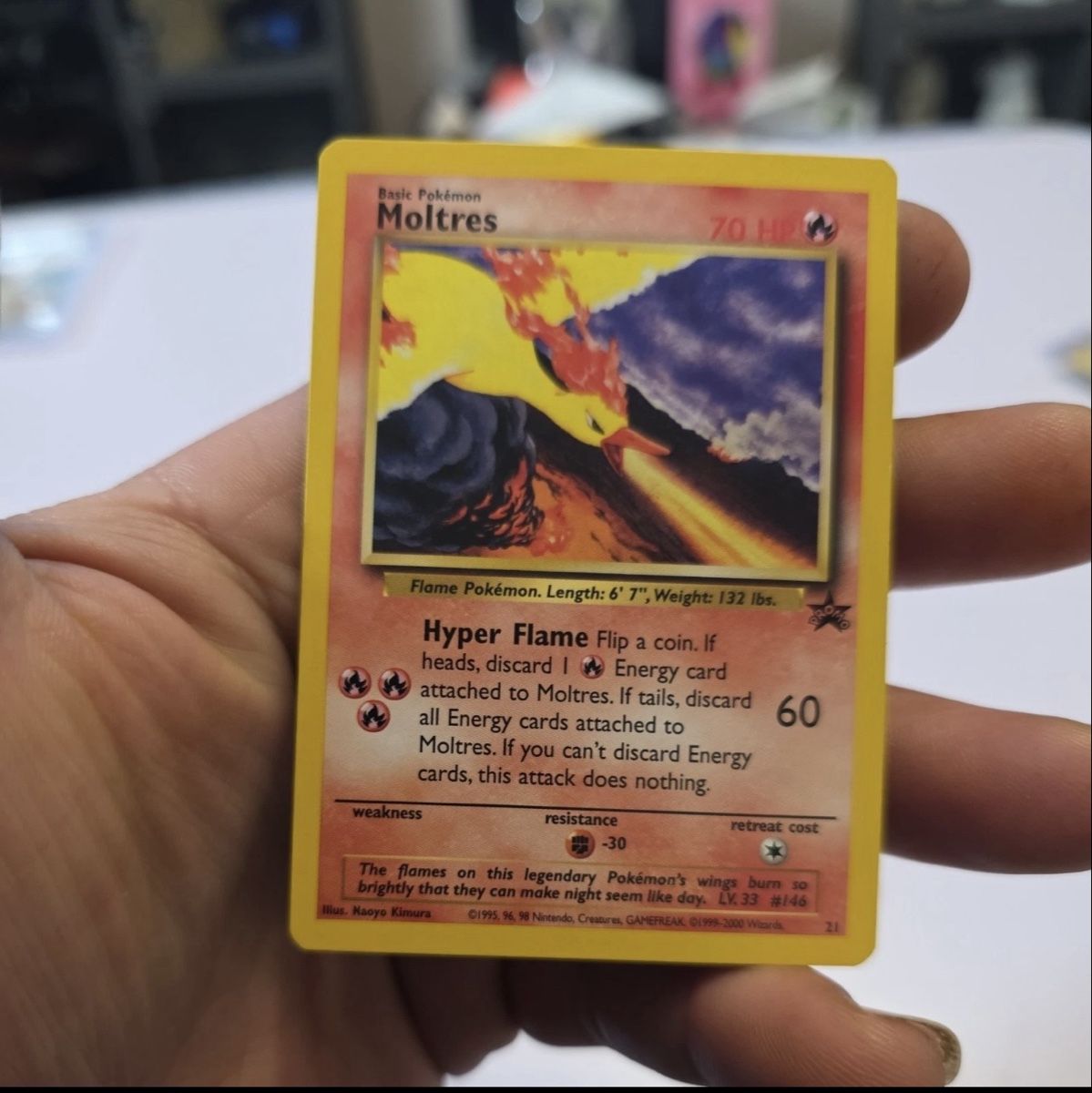 Pokemon MOLTRES BLACK STAR Legendary Fire Bird Movie WOTC pr (Neu ...