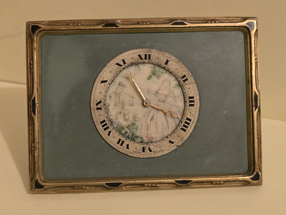 Horloge de table ancienne 8 jours, peinture fait main ..rare (Gebraucht) in Grand-Lancy für CHF ...