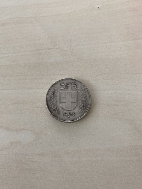5 Franken 1933 B (Gebraucht) in Triesen für CHF 8.6 – mit Lieferung auf Ricardo kaufen