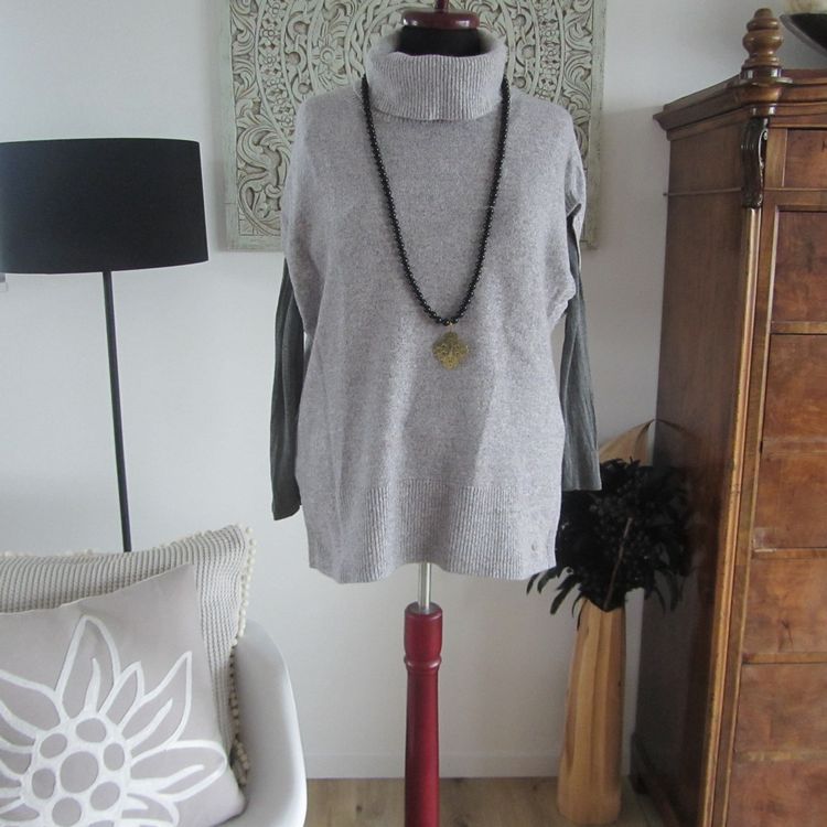 OLSEN trendy Rollkragen-Pullunder grau meliert 42 (Neu (gemäss ...
