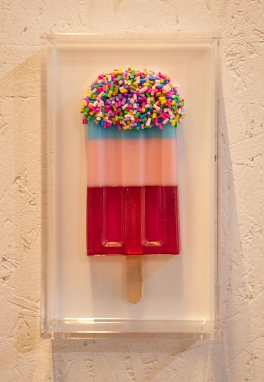 Gemälde, Pop Art, Eis am Stiel , Resinart, Unikat (Neu und ...