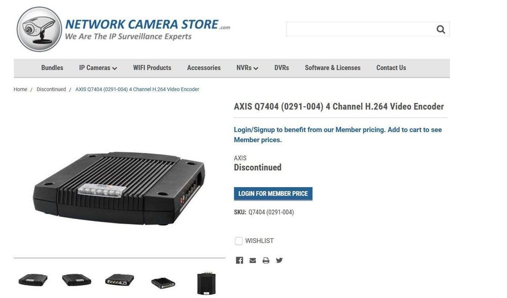 Axis Q7404 4 canaux Video Encoder | Kaufen auf Ricardo