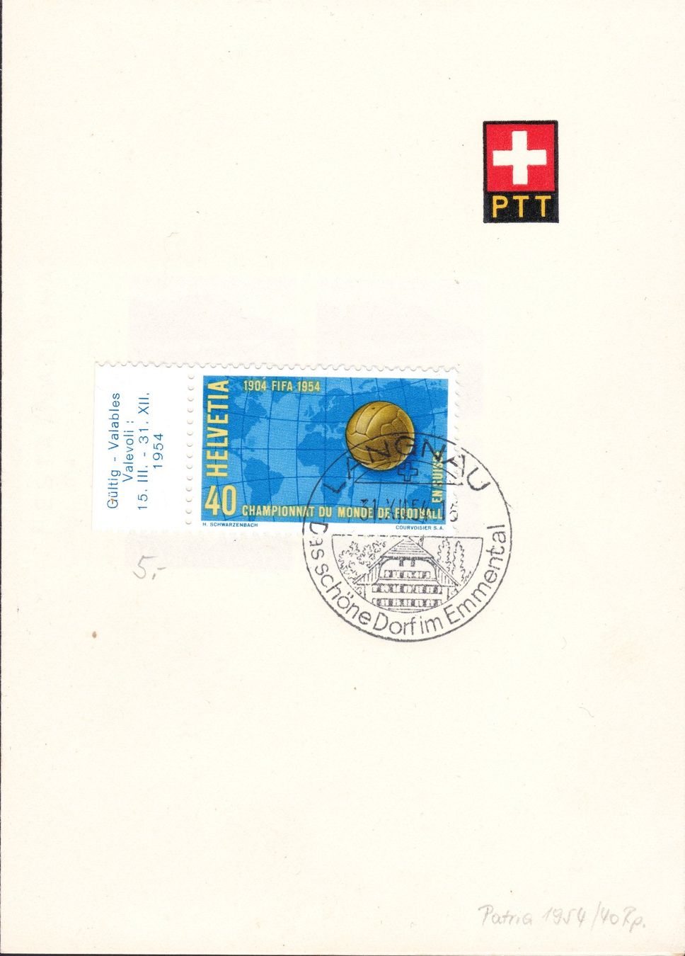 "Schatten über Kuba" auf PTT-Bögli PP + Werbestempel Langnau (Gebraucht) in Basel für CHF 9.9 ...