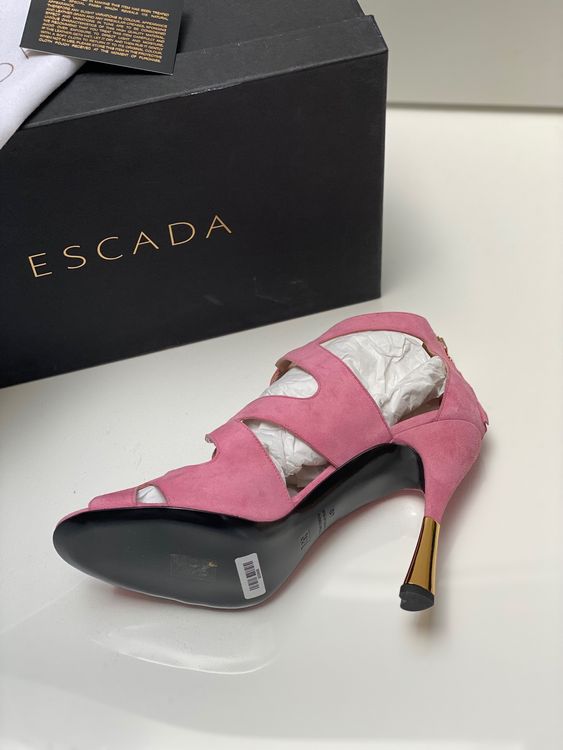 NEW Escada leather sandals pumps EU 40 with heart shape heel | Kaufen ...