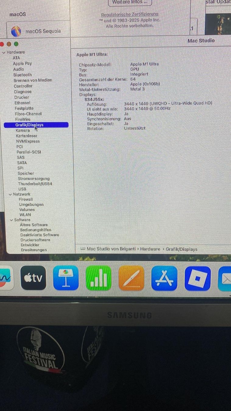 MacStudio, Apple M1 Ultra,128 GB,Top! NP CHF 7‘000.-. 64core (Neu ...