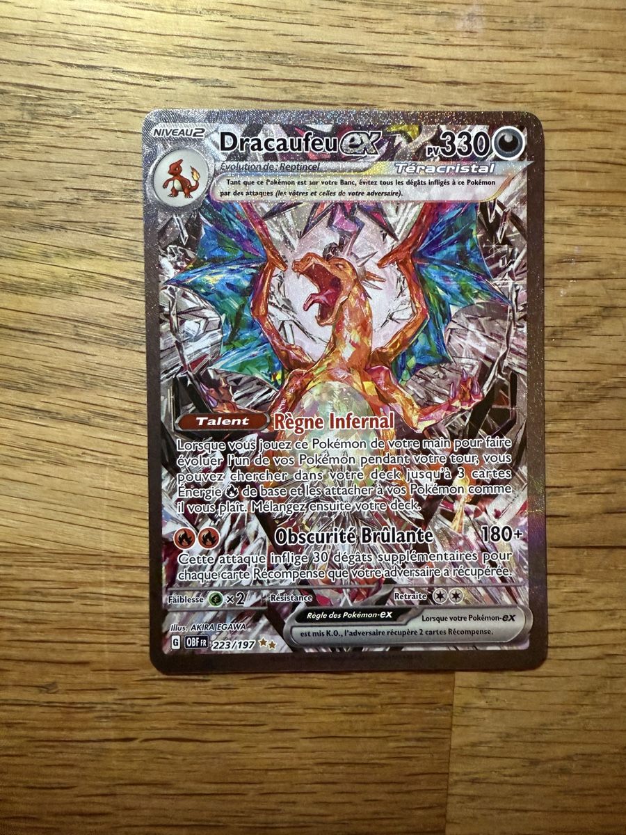 Pokémon Dracaufeu EX Téracristal 223/197 Sortie de booster (Neuf (Voir ...