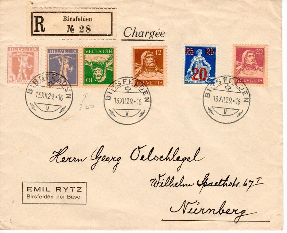R - Brief Birsfelden 1929 (Gebraucht) in Wolhusen für CHF 50 – mit ...