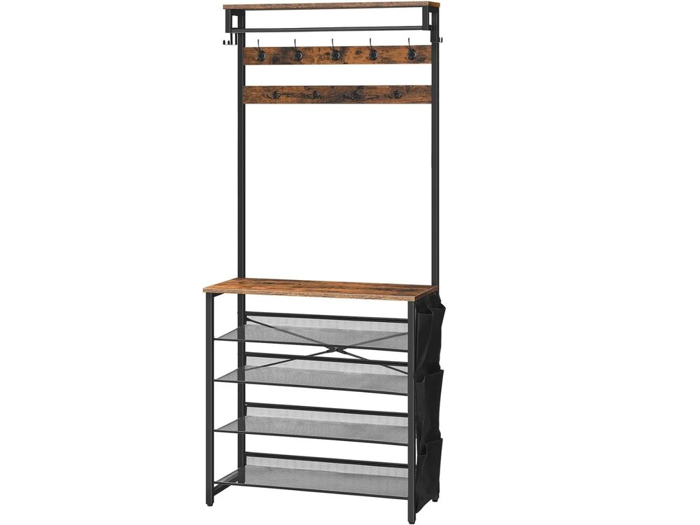 Garderobenständer, Schuhregal mit 5 Ebenen Garderobe vintage (Neu und originalverpackt) in ...