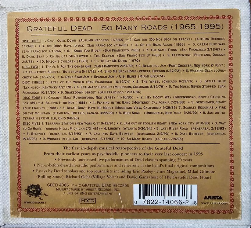 Grateful Dead So Many Roads Box Set 1965 - 1995 Jerry Garcia (Gebraucht ...