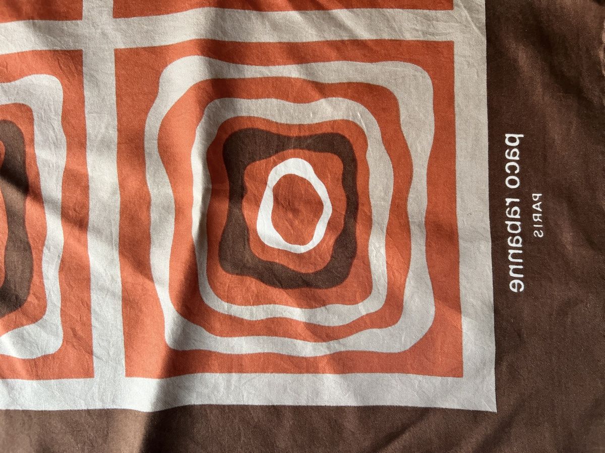 Paco Rabanne 100% soie - Foulard carré vintage -74 cm (D'occasion) à ...