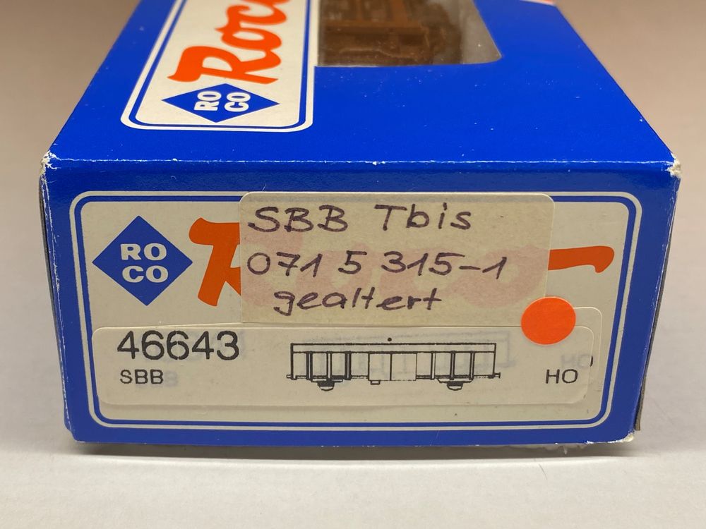 Roco 46643 (H0 GS) SBB Schiebewand-Schwenkdachwagen Tbis (Gebraucht) in ...