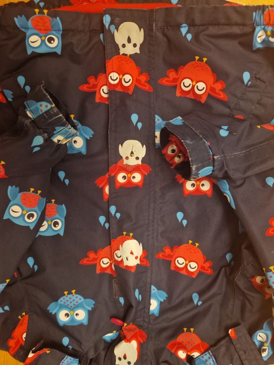Tchibo TCM gefütterte Regenjacke mit Eulen, Grösse 122/128 (Gebraucht ...