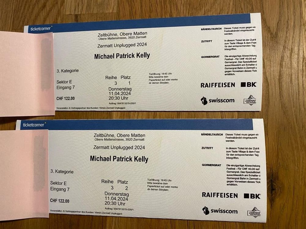 Michael Patrick Kelly / Zermatt Unplugged / 11.04.2024 (Neu und ...